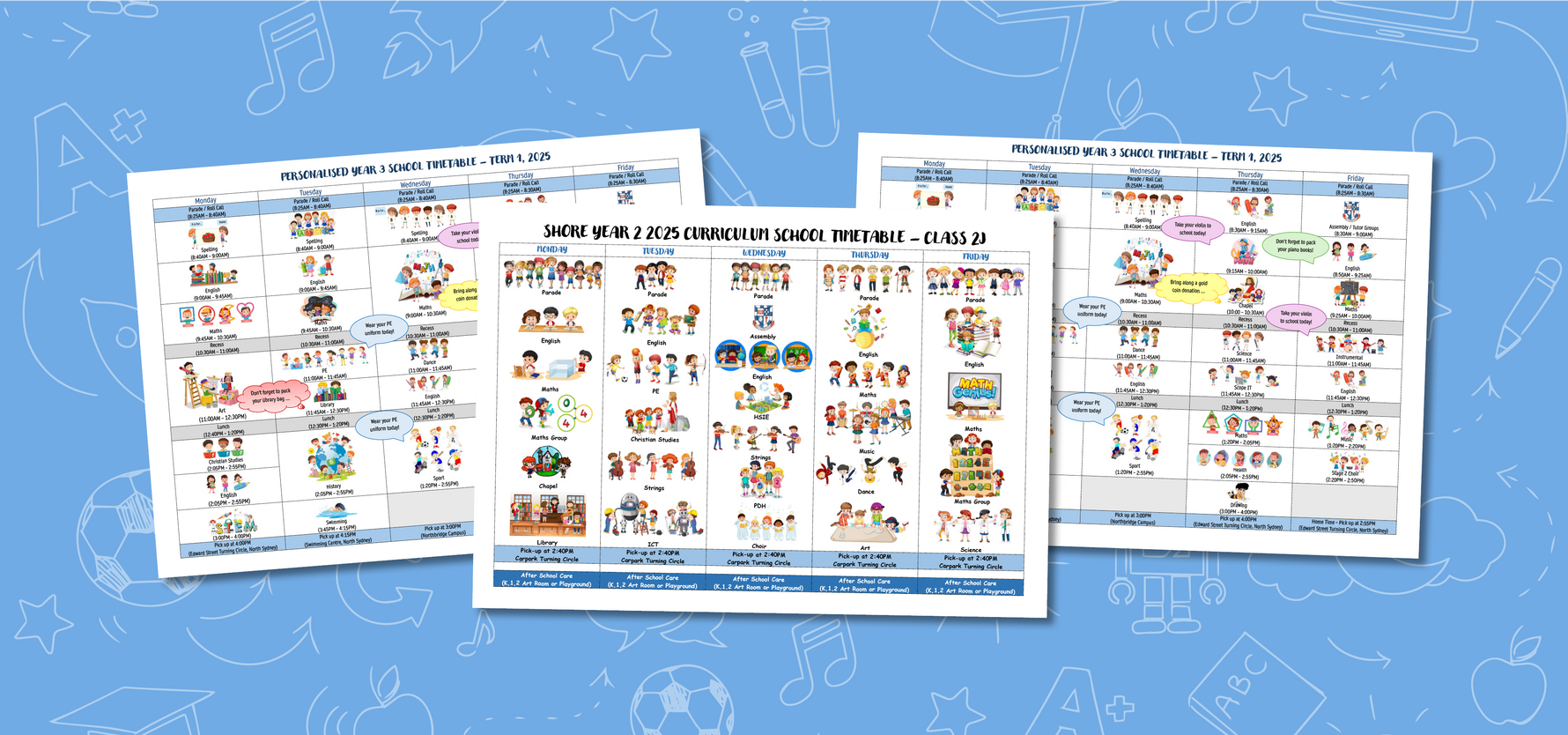 Personalised school timetables – School Timetable